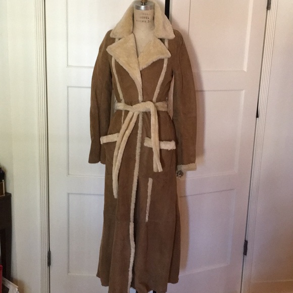UGG | Jackets & Coats | Ugg Lamb Sheepskin Suede Leather Coat Chestnut ...